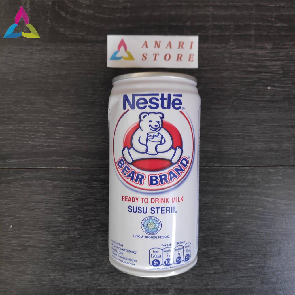 Jual NESTLE Bear Brand Susu Beruang Kaleng Cair Steril Putih 189mL | Shopee Indonesia