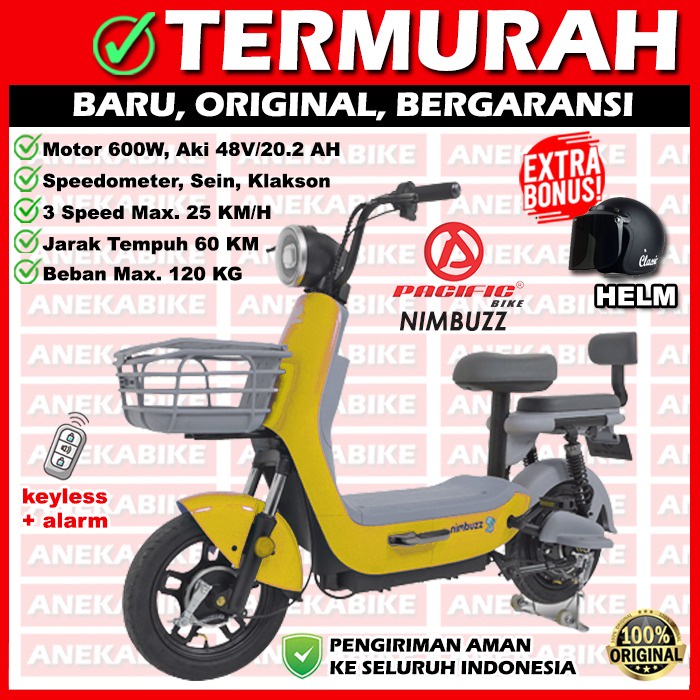 Jual New Sepeda Listrik E-Bike PACIFIC NIMBUZZ Garansi Resmi, Sepeda ...