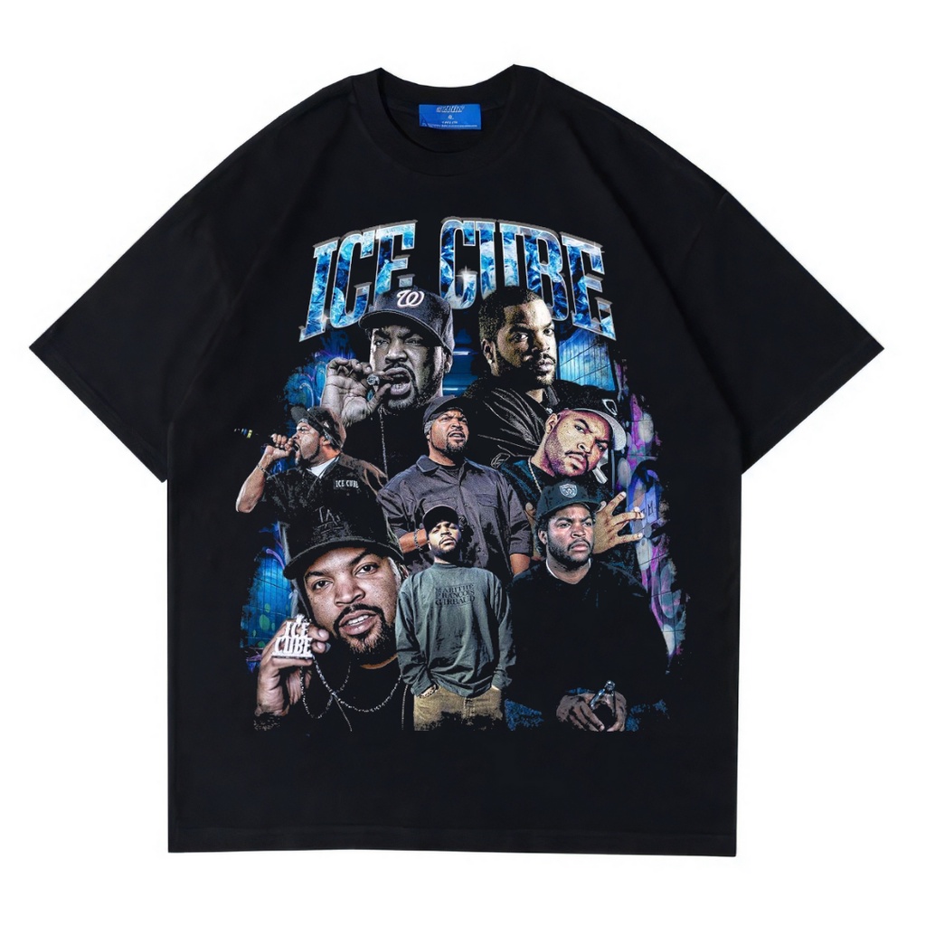 Jual Psycho Crucify "Ice Cube" Oversized T-Shirt | Black | Kaos Ice ...