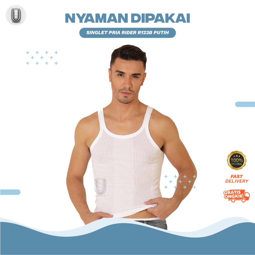 Jual Singlet Pria Rider R123B Putih | Shopee Indonesia