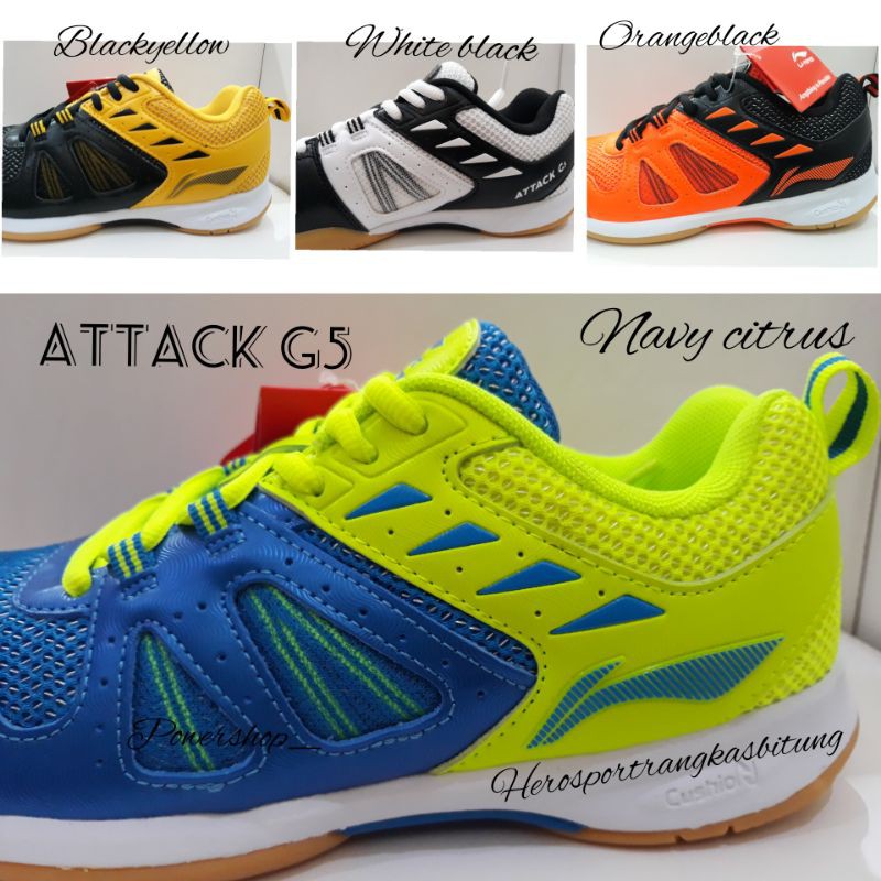Jual sepatu badminton attack g5 / sepatu bulutangkis / sepatu badminton ...