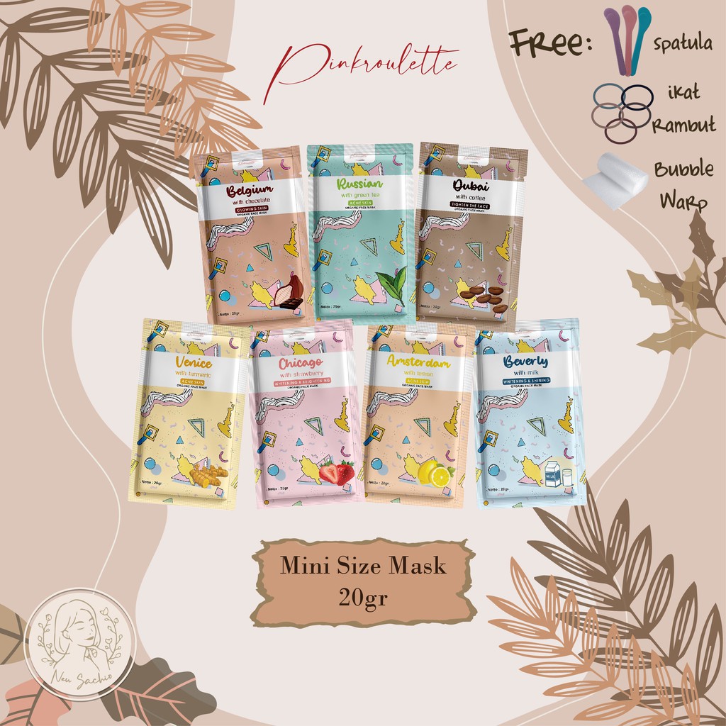 Jual Mask Pinkroulatte!! Masker Viral Tiktok, Masker Wajah, Masker ...