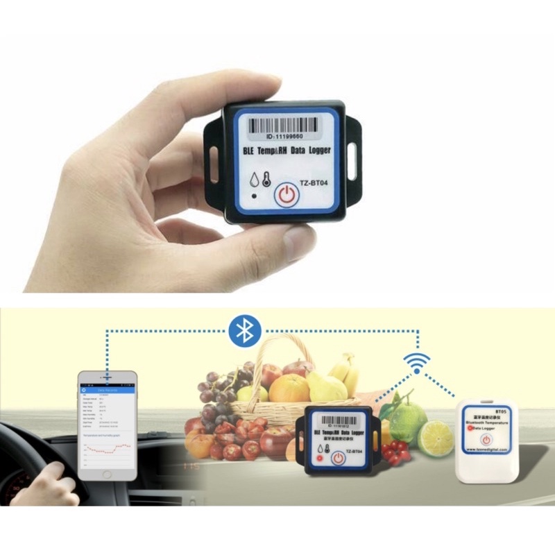 Jual TZONE TZ - BT04B Bluetooth Temp & RH Data Logger Low Energy Temperature and Humidity Data ...