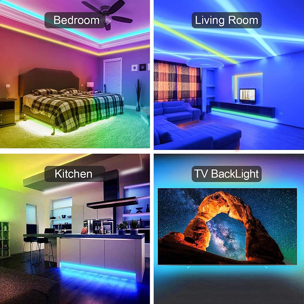 Jual Lampu LED Strip Hiasan kamar Tidur Aesthetic Lamp Lighting LED ...