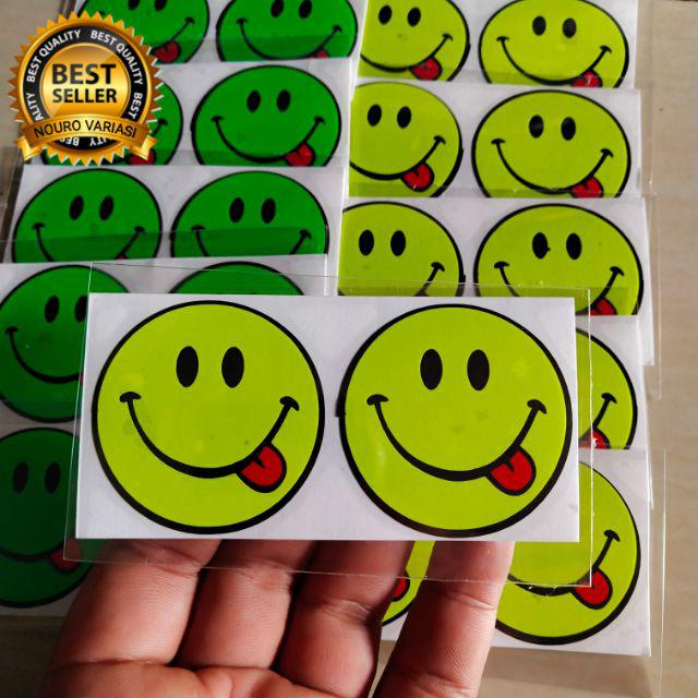 Jual stiker cutting emoticon smile EMOT KARAKTER SMILE SEDIH BAHAGIA ...