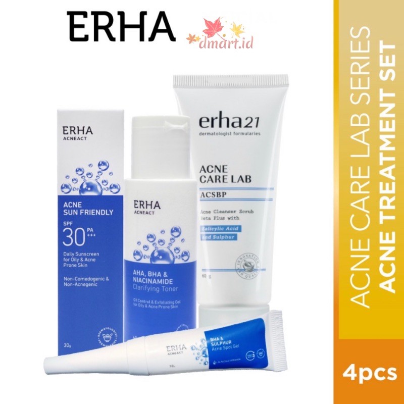 Jual Erha Value Pack Acne Care Series ( FREE POUCH ) / Paket Jerawat ...