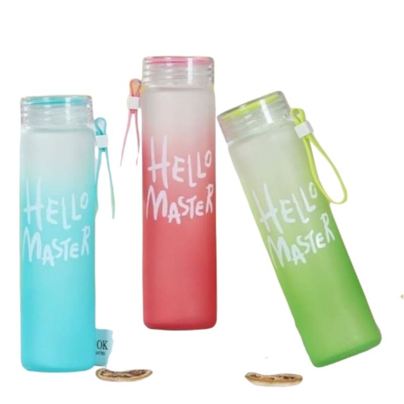 Jual Botol Kaca Hello Master / Botol Air Minum Kaca | Shopee Indonesia