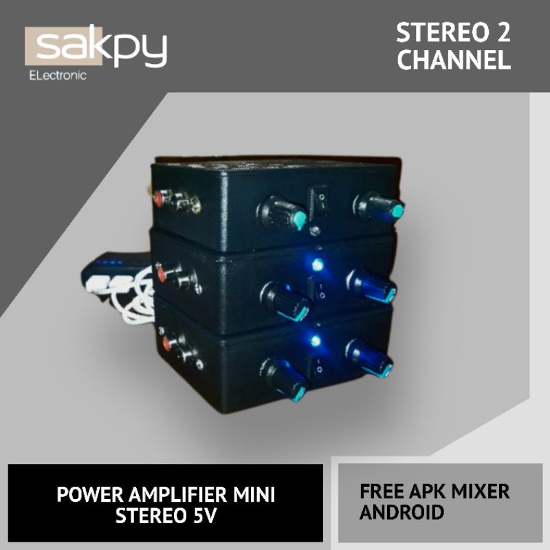 Jual Power Amplifier Mini CLASS D ( STEREO 2 CHANNEL ) 5V [FREE APK ...
