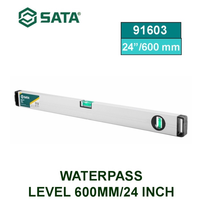 Jual ALAT UKUR WATERPASS 91603 WATERPASS LEVEL 600MM/24 INCH SATA ...