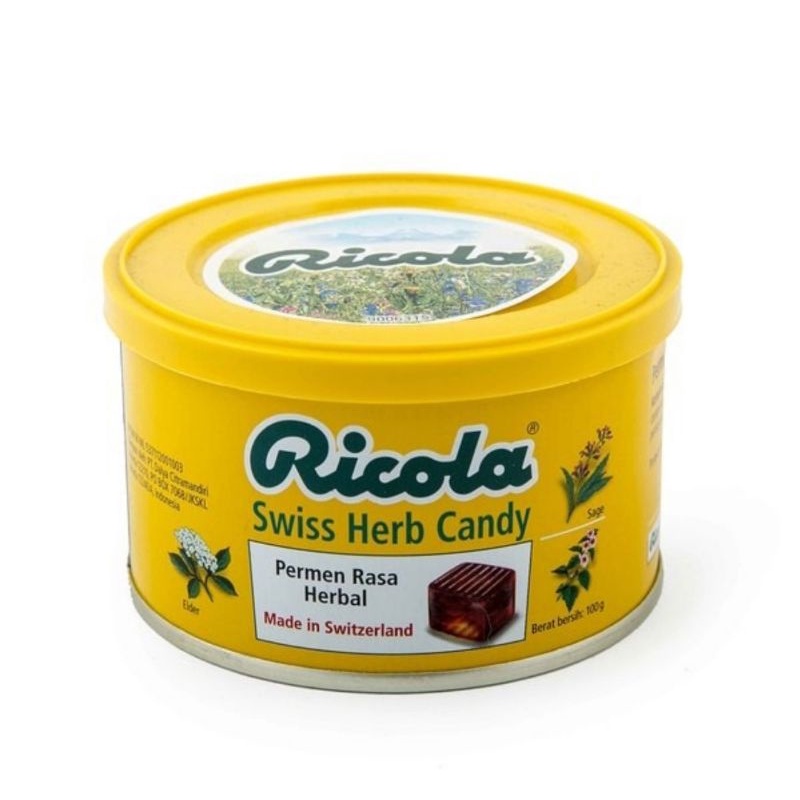 Jual Ricola Original Mint Menthol Lemon Blackcurrant Swiss Herb Candy 100 Gram Permen Herbal ...