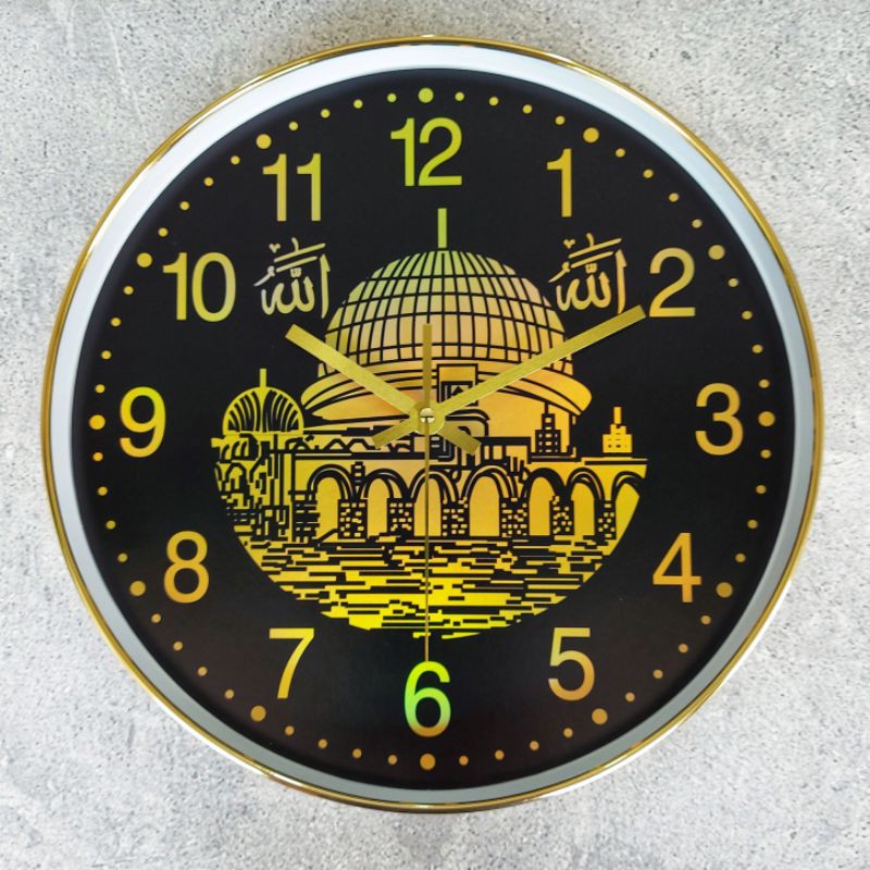 Jual Jam Dinding Kaligrafi Jam dinding Allah swt Nuansa islami Masjid ...