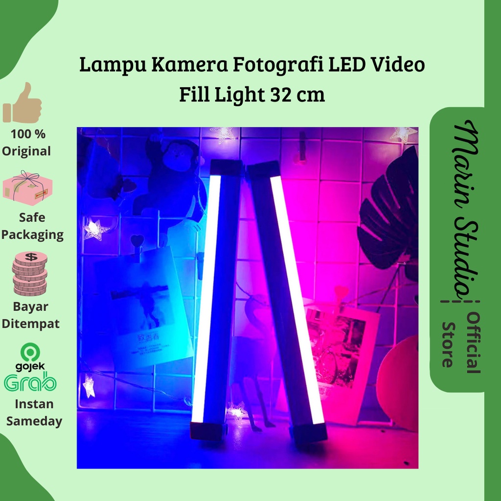 Jual Lampu Kamera Fotografi LED Video Fill Light 32 cm | Shopee Indonesia