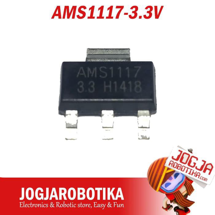Jual AMS1117-3.3V 3.3Vdc SMD SOT-223 1A Low Dropout Voltage Regulator | Shopee Indonesia