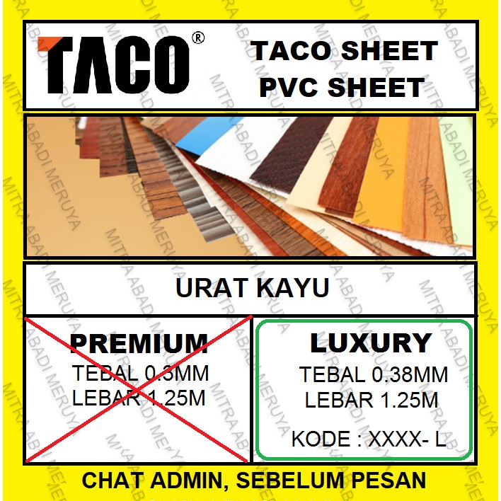 Jual Taco Sheet Wood Grain Luxury PVC Sheet Deco Sheet | Shopee Indonesia