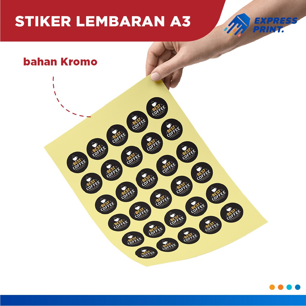 Jual Cetak Stiker Bahan KROMO A3+ Cetak Stiker Cutting (Print + Cutting ...