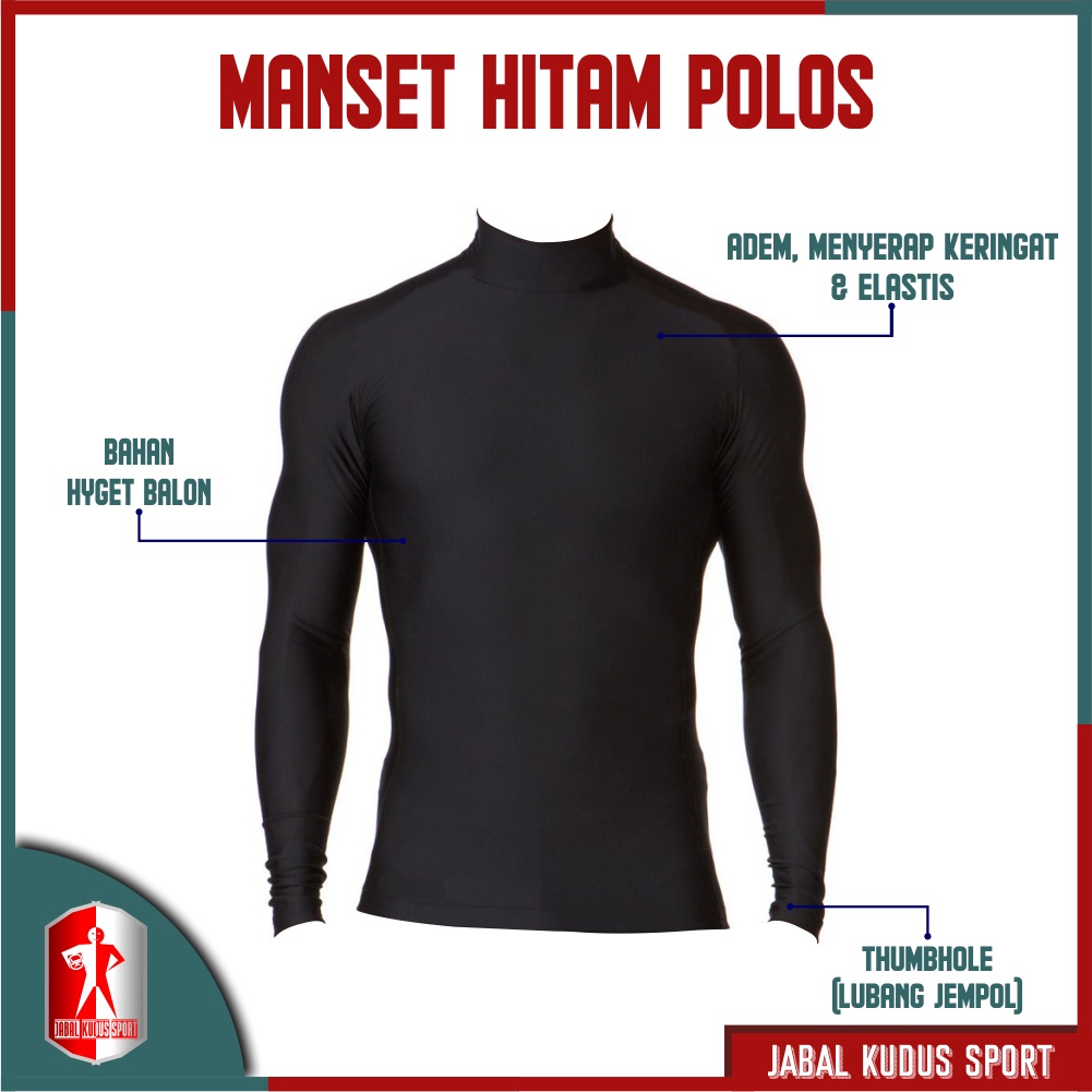 Jual Manset Baju Kaos Base Layer Baselayer Mangset Olahraga Sport Bola ...