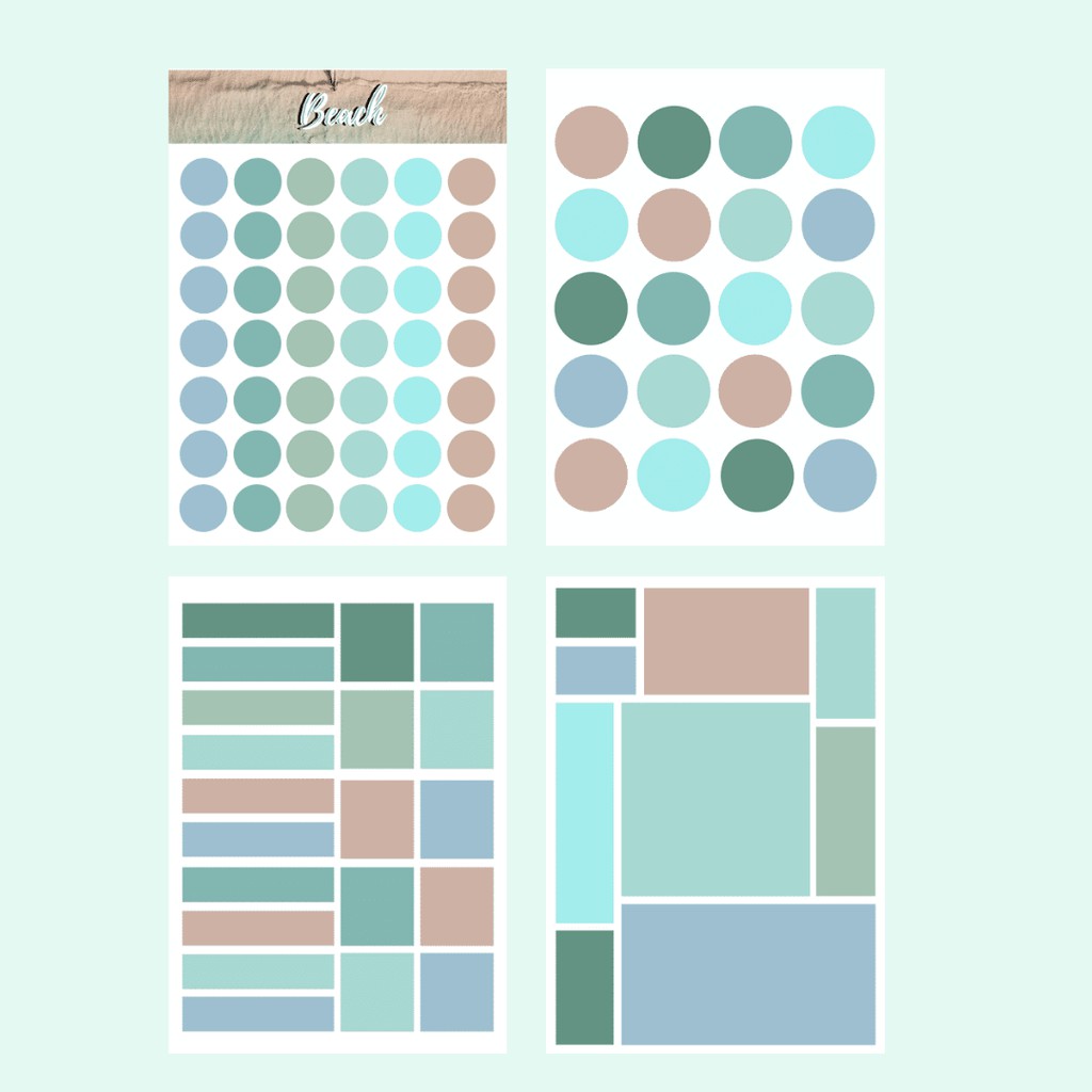Jual Color Palette Sticker Pack 4psc DIY HVS Scrapbook | Shopee Indonesia