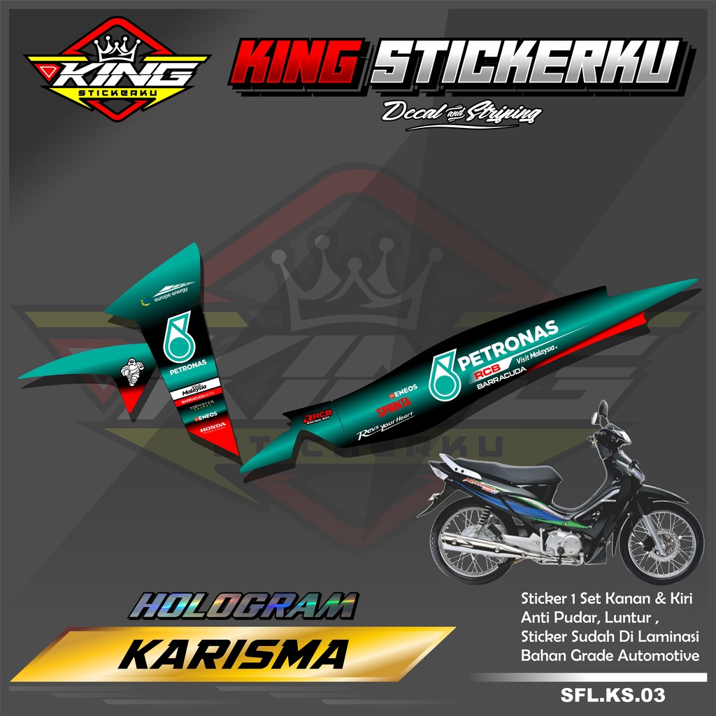 Jual Stiker Karisma - Sticker Striping Motor Karisma Desain Petronas ...