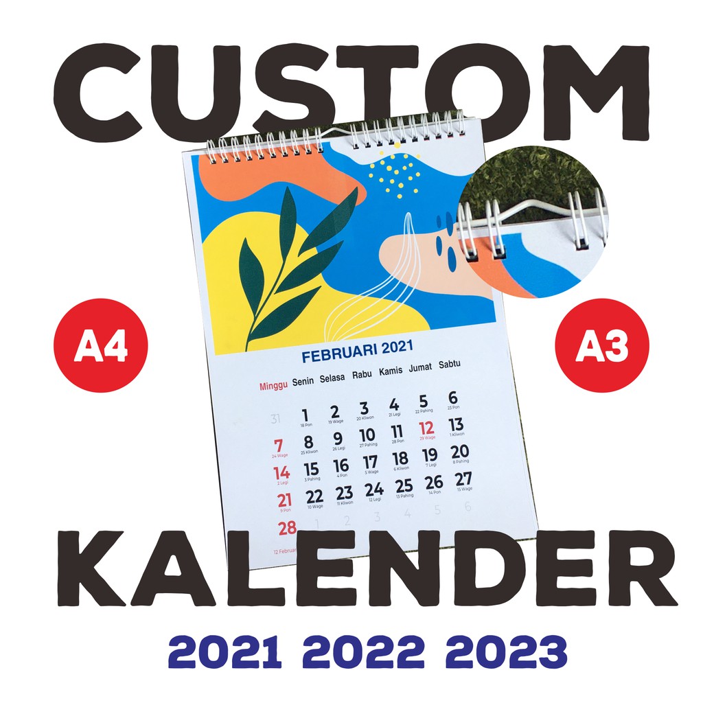 Jual CUSTOM KALENDER DINDING A4 | Shopee Indonesia