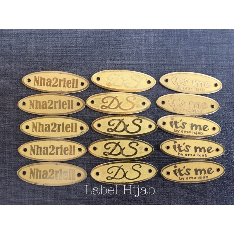 Jual Label plat besi | Label baju | Label Plat Besi Gold Label ...