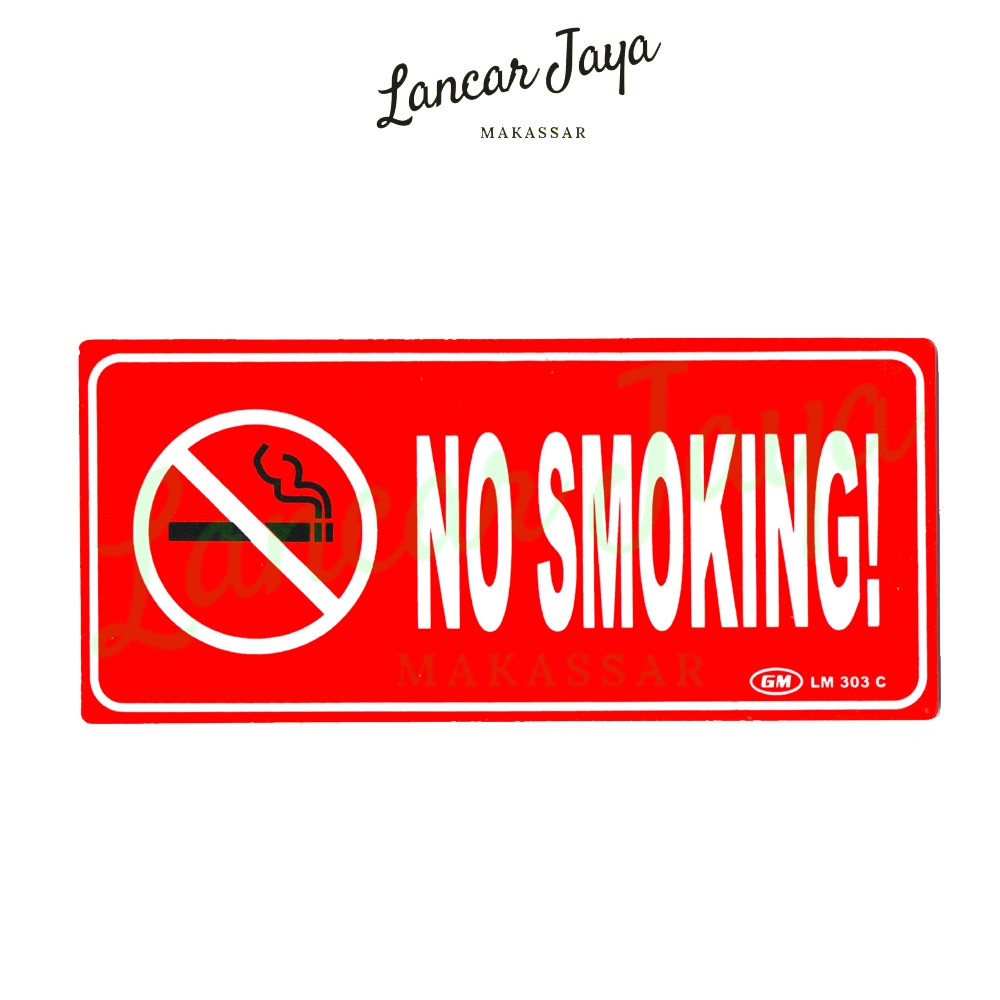 Jual Papan Tanda Sign Board Label Acrylic No Smoking Medium LM 303 C ...