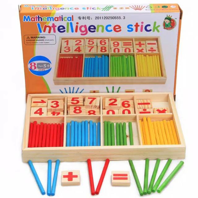 Jual Mainan edukasi anak math intelligence stick puzzle kayu | Shopee ...
