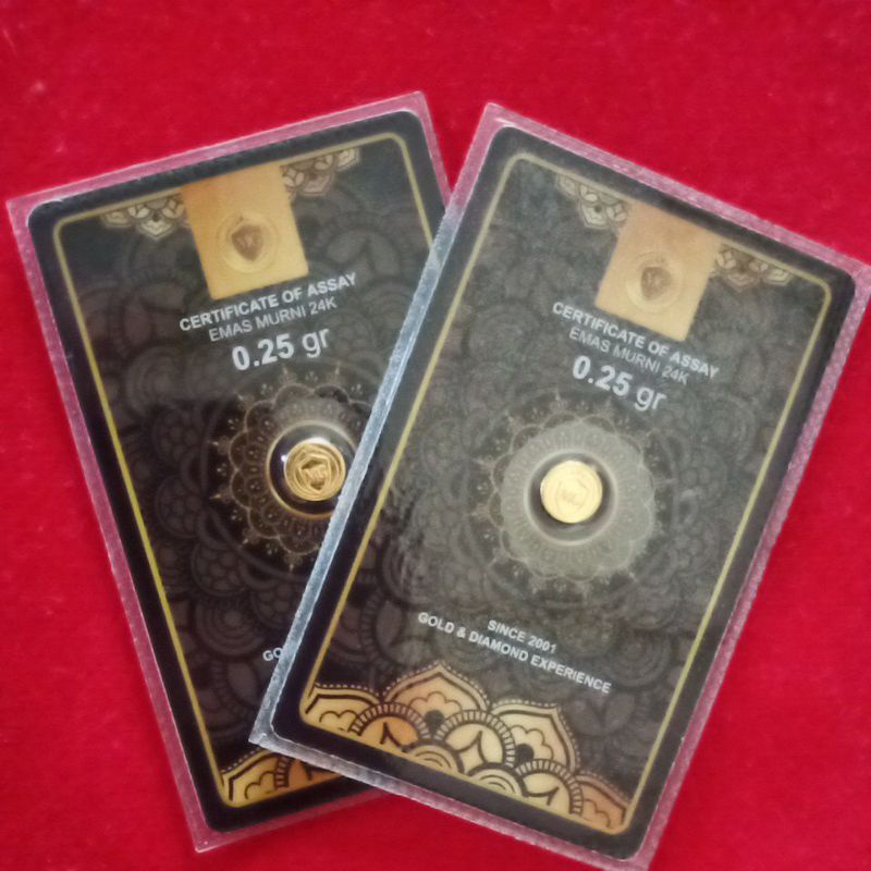 Jual Emas 0,25 Gram Logam Mulia Mini Gold 24 Karat | Shopee Indonesia