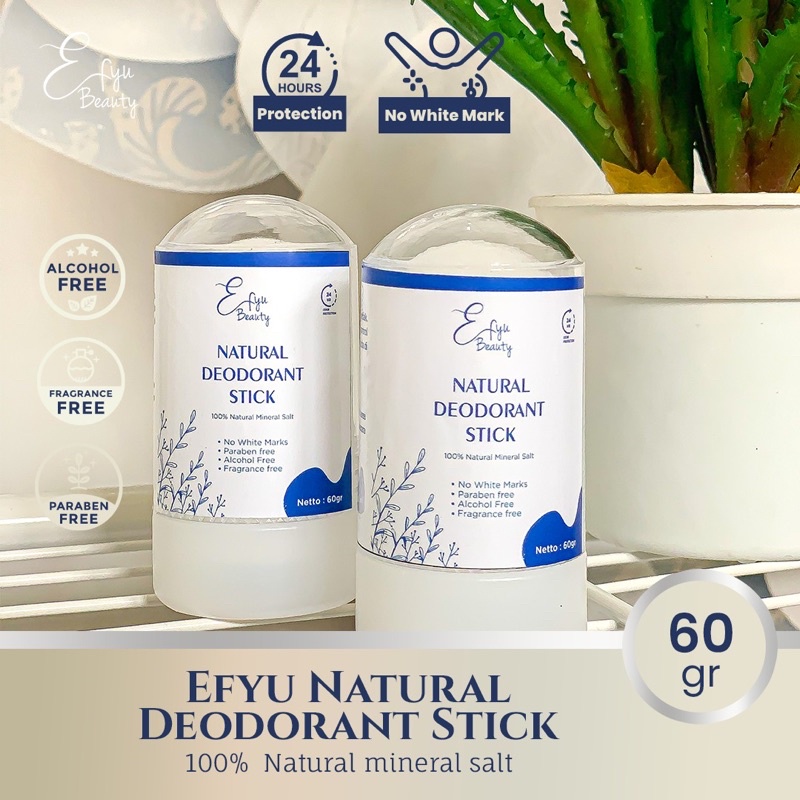 Jual Natural Deodorant Stick Efyu Beauty 60 gr / Batu Tawas | Shopee ...