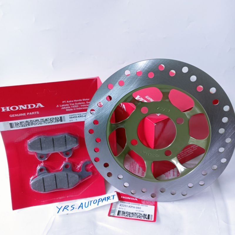 Jual Piringan cakram depan+kampas rem Supra X 125 Karisma Supra fit new CS 1 Asli KPH | Shopee ...