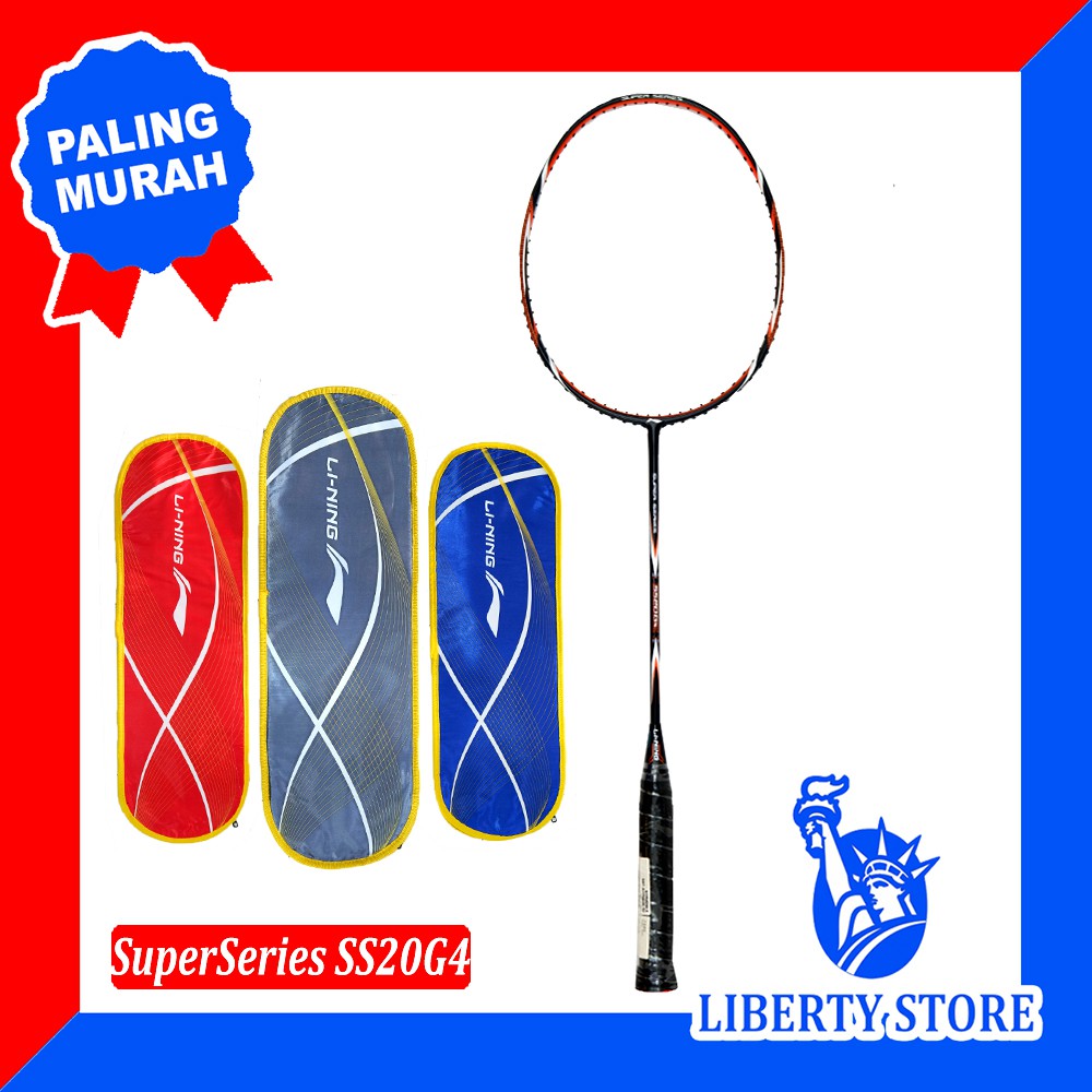 Jual Raket Badminton ORIGINAL LINING SUPER SERIES SS 20G4 + TAS ...