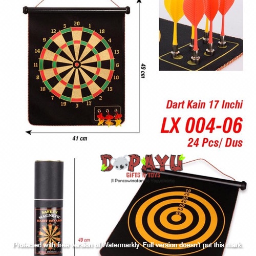 Jual DART GAME TABUNG LX004-6 SPEEDS 17 INCH DARTS MAINAN KETANGKASAN ...