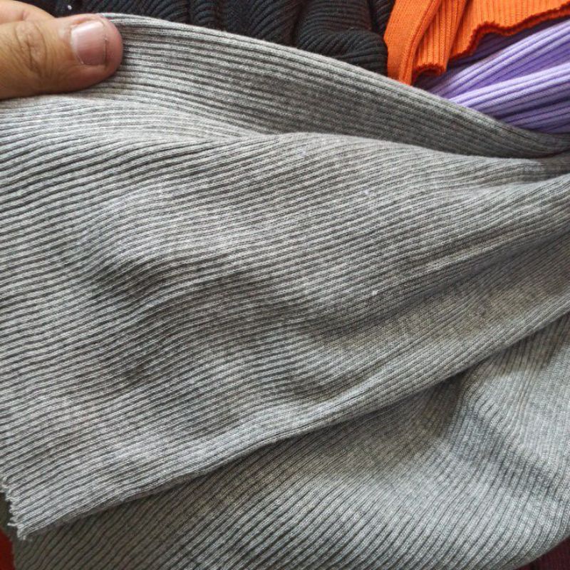 Jual Bahan Kain Kaos Knit Rib Import Murah Meteran Per 0.5 Meter ...
