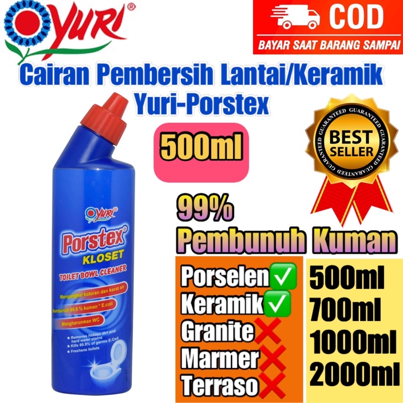 Jual Porstex Bebek 500ml Yuri Blue Pembersih Kloset WC Keramik Dinding ...