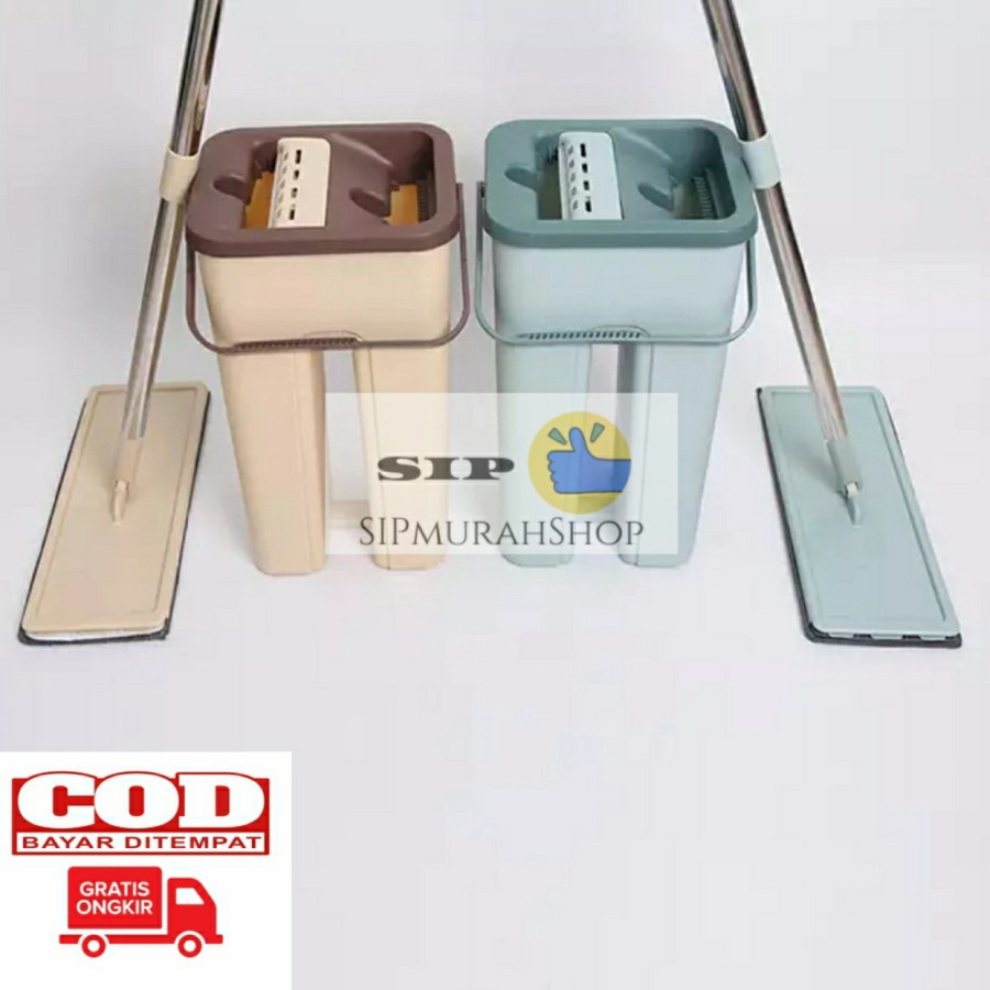 Jual (BOX) Pel Praktis Alat Pembersih Lantai Set Dapat 2 Kain Pel ...