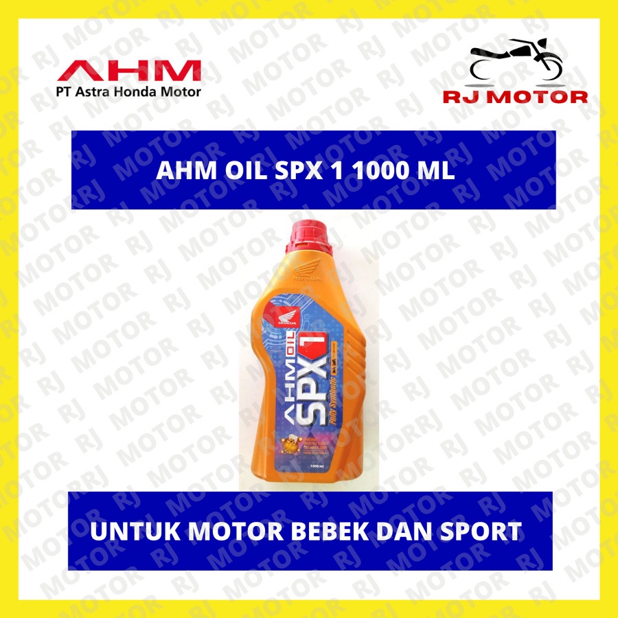 Jual OLI MOTOR HONDA AHM OIL SPX 1 1000 ML 1 LITER OLI MOTOR ASLI ...