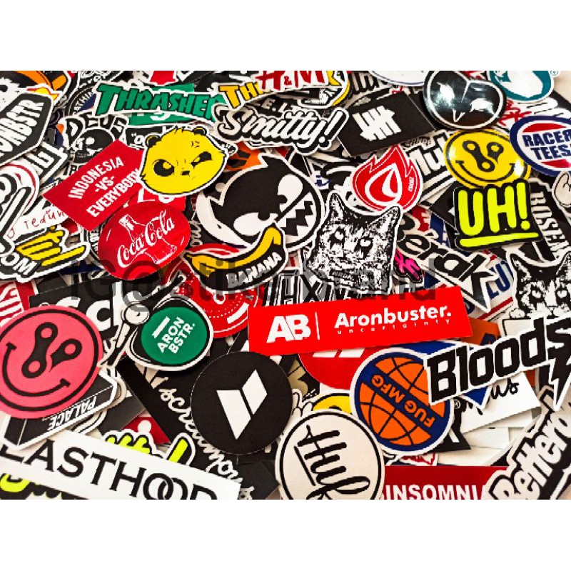 Jual Paket stiker brand isi 30pcs random distro sticker die cut ...