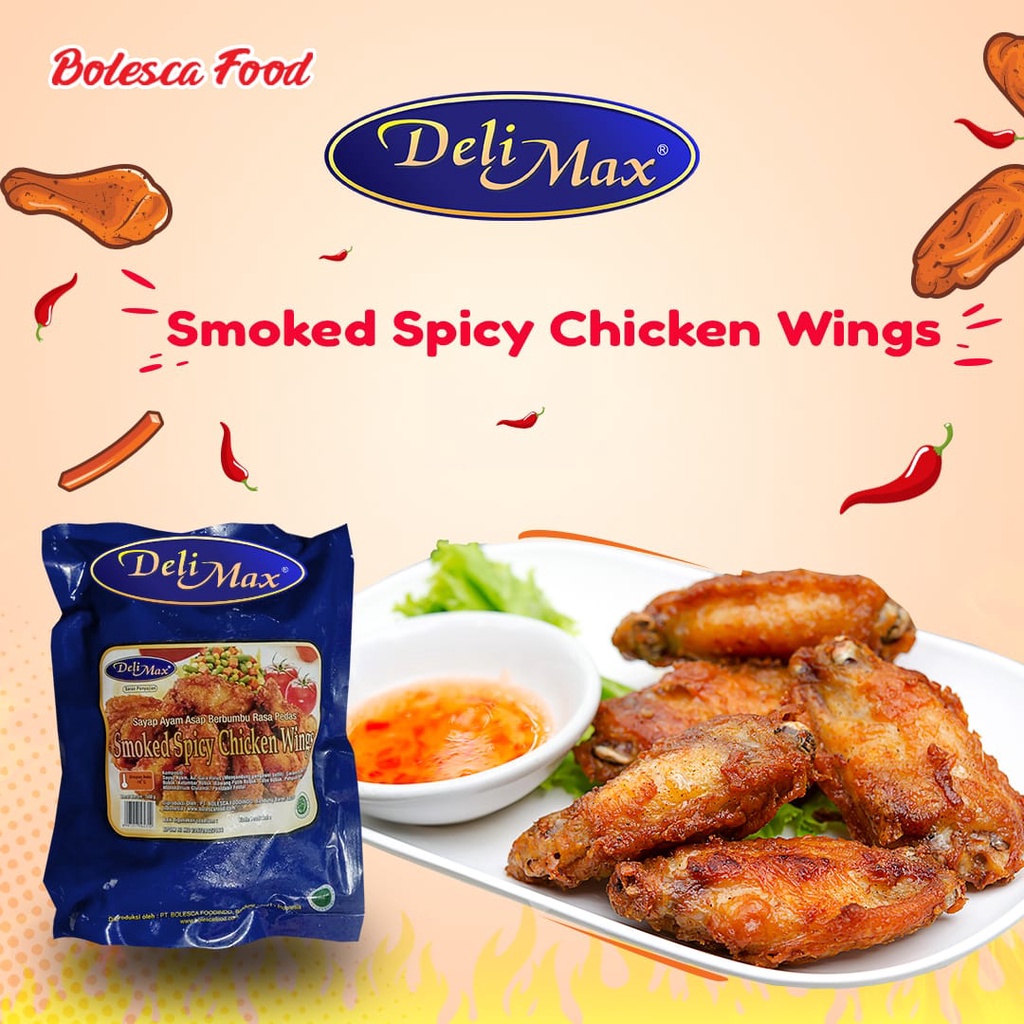 Jual Delimax smoked spicy wing 500 gr | Shopee Indonesia