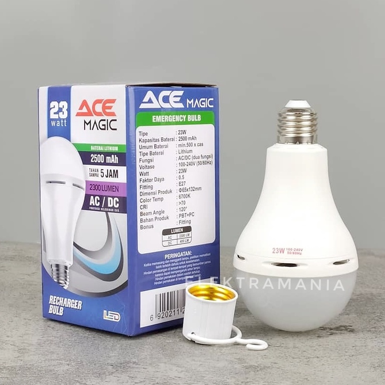 Jual Lampu LED Magic AC/DC Emergency ACE 23 Watt | Shopee Indonesia