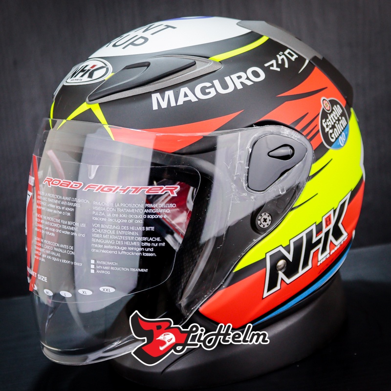 Jual NHK HELM R6 SERGIO | BLACK DOFF | R 6 HALF FACE R-6 SNI | Shopee ...
