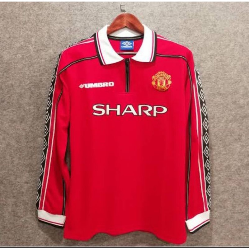 Jual Jersey Retro MU home LS 1998 1999 treble winner.Grade Ori | Shopee ...