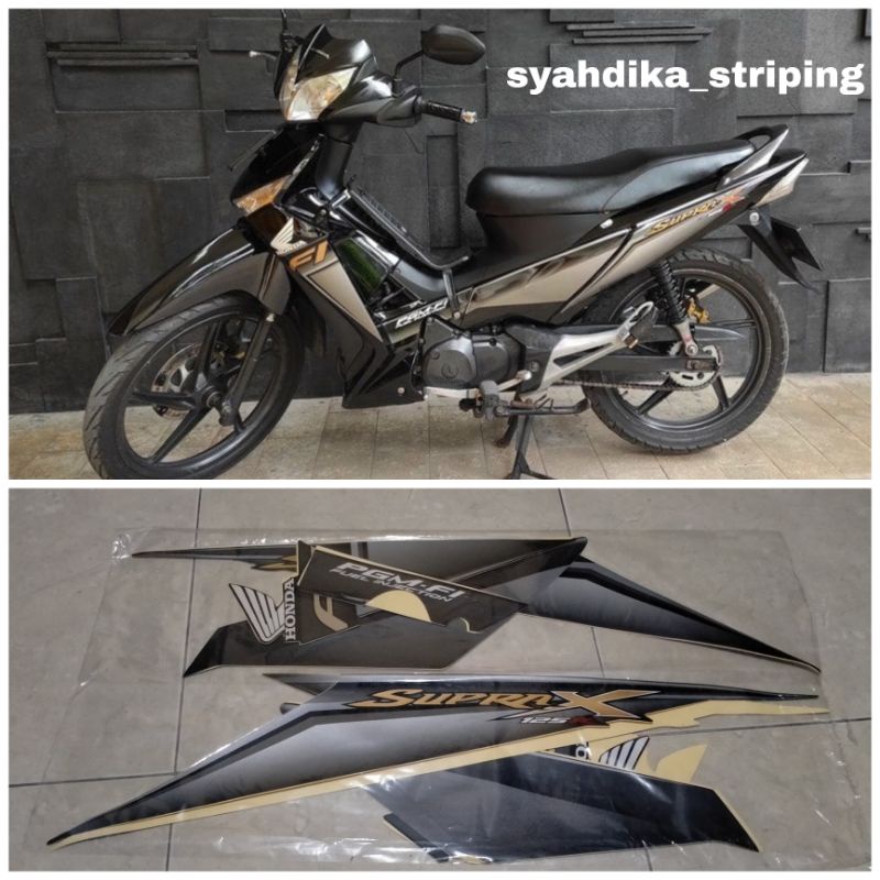 Jual STIKER STRIPING LIS BODY HONDA SUPRA X 125 FI 2009 2010 HITAM ...