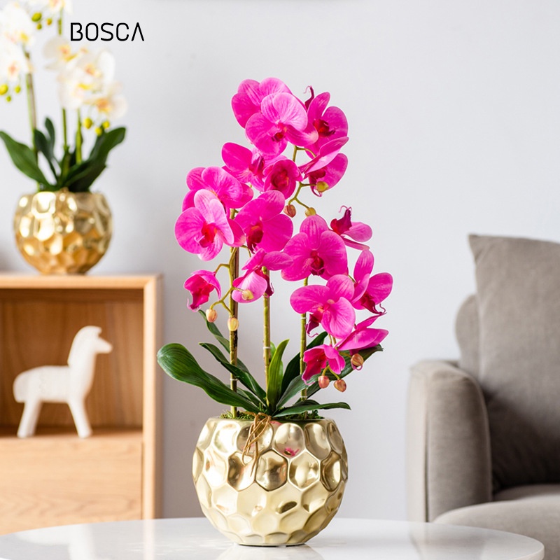 Jual Bosca Living - Luxury Gold Orchid Flower Vase / Pajangan Bunga ...