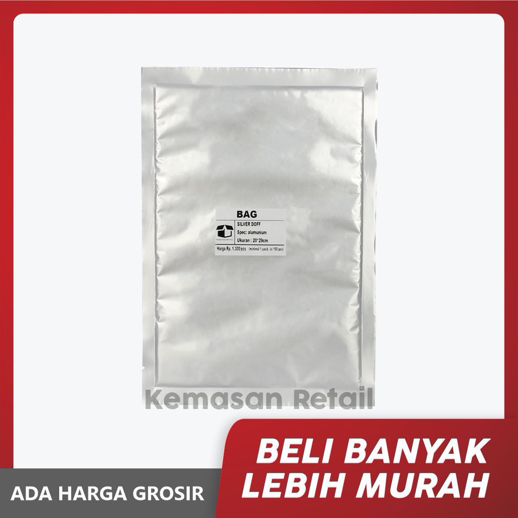 Jual Kemasan Bag Alufoil Silver Doff 20x29 cm | KEMASAN JAYA GEMILANG ...