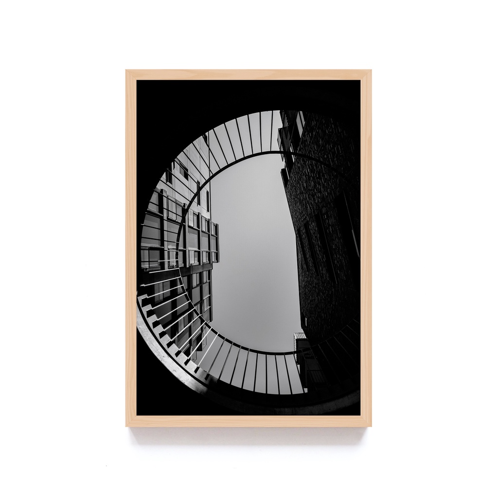 Jual Poster Gedung Hitam Putih Wall Decor Monochrome Architecture Art ...