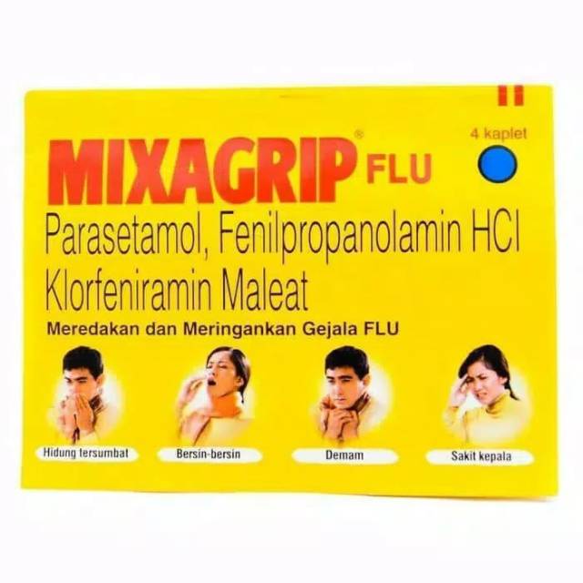 Jual Mixagrip flu 1 papan isi 4 kaplet | Shopee Indonesia