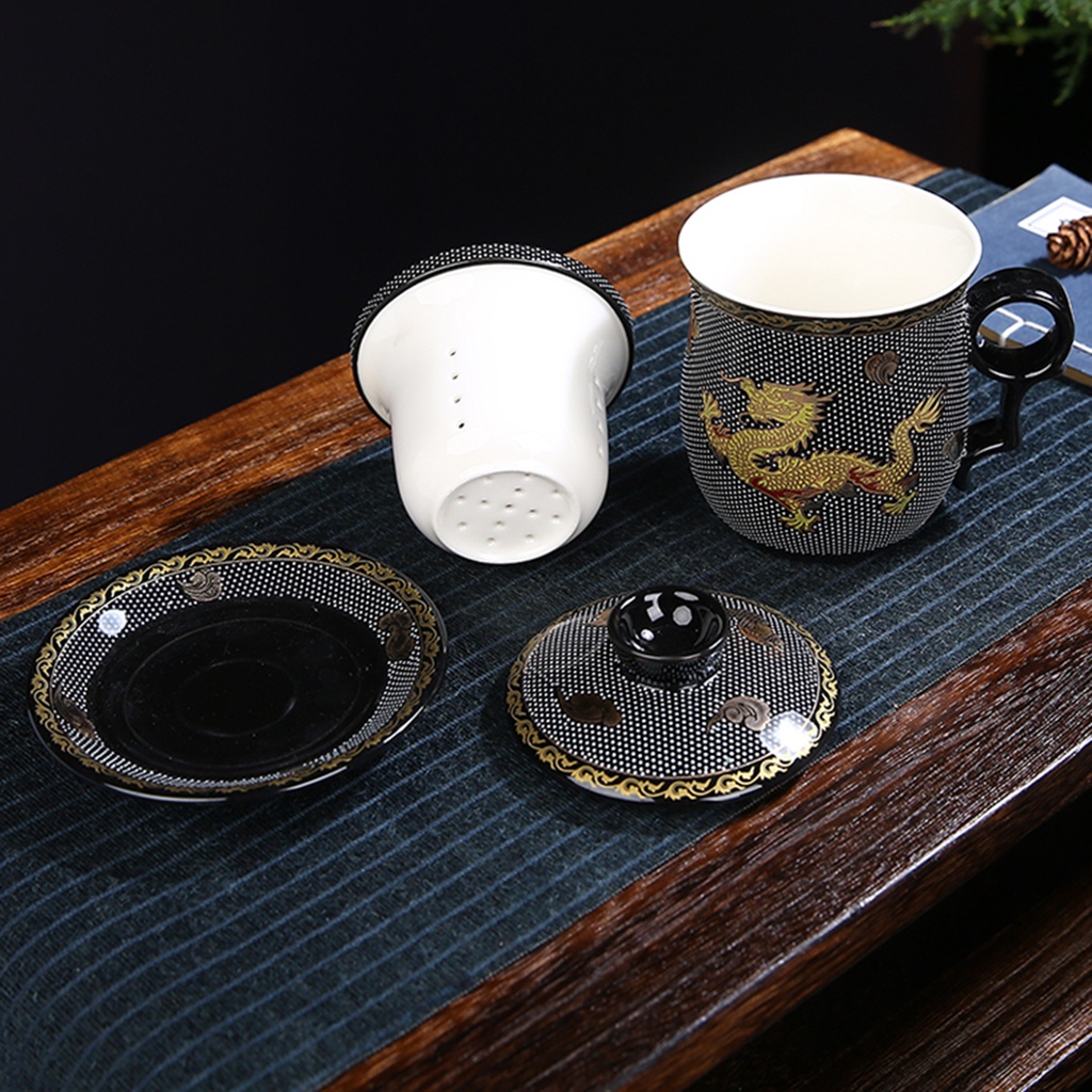 Jual Chinese Tea Set Gelas Cangkir Saringan Unt Tie Kuan Yin Jati Cina Rosella Ocha 320 ml ...