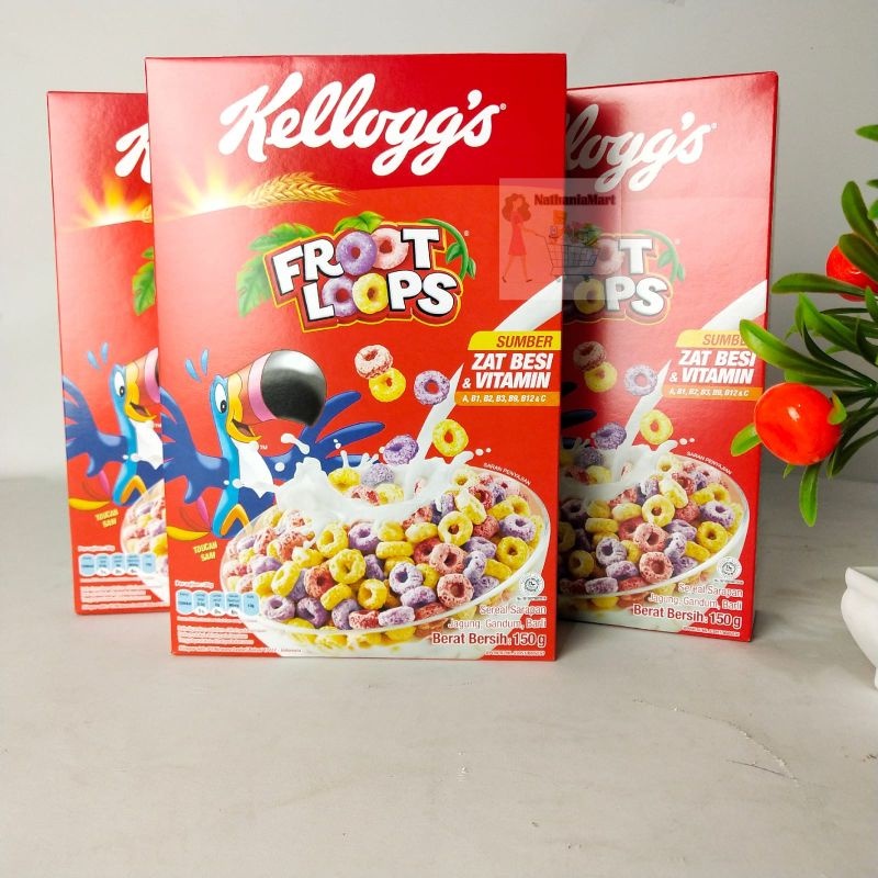 Jual Kelloggs Froot Loops Cereal 150 Gram Sereal Ring Buah Fruit Loop ...
