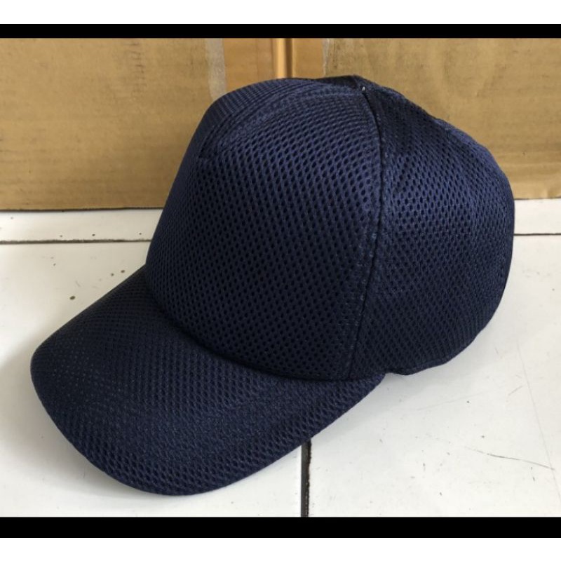 Jual topi polos jaring biru dongker | Shopee Indonesia