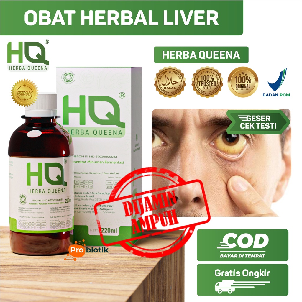Jual Obat Liver dan Hepatitis Herbal Resmi Herba Queena Probiotik HQ ...