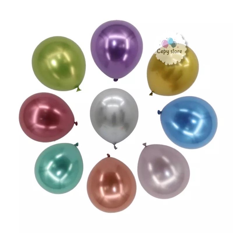 Jual Balon Latex Metalik Chrome / Metalic Balloon Chrome 12inch Ecer ...